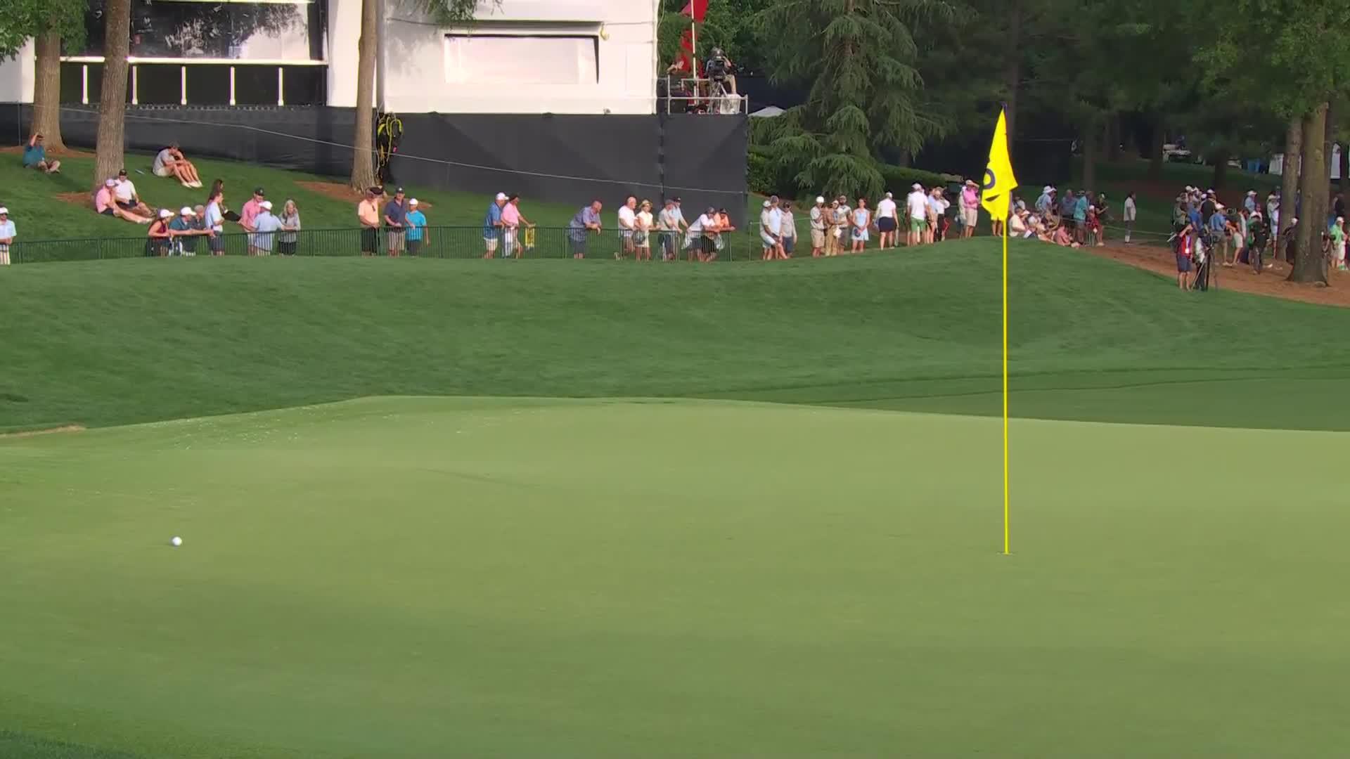 Hideki Matsuyama 2nd Shot on No. 18 Hole - 2025 PGA Championship Round 1 | PGA Championship