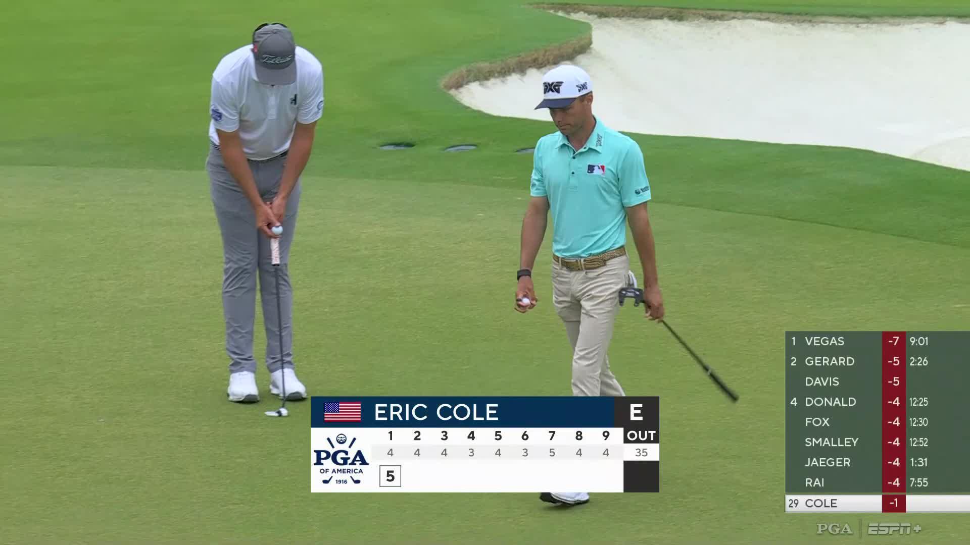 Eric Cole 5th Shot on No. 1 Hole - 2025 PGA Championship Round 2 | PGA ...