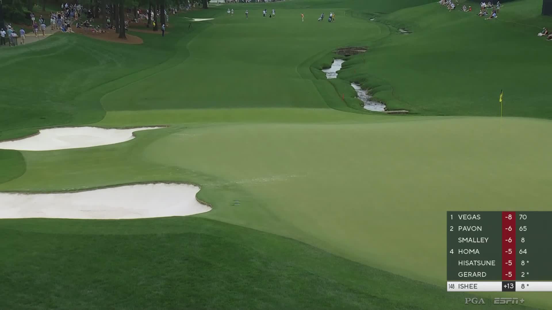 Nic Ishee 2nd Shot on No. 18 Hole - 2025 PGA Championship Round 2 | PGA ...