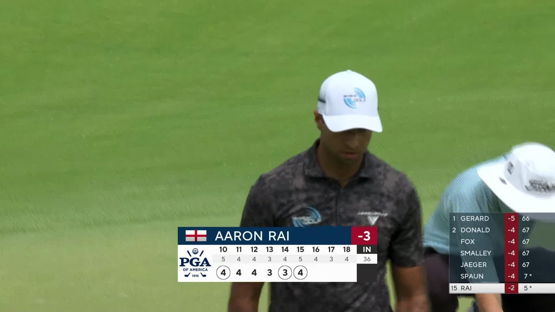Aaron Rai 4th Shot on No. 15 Hole - 2025 PGA Championship Round 1 | PGA ...