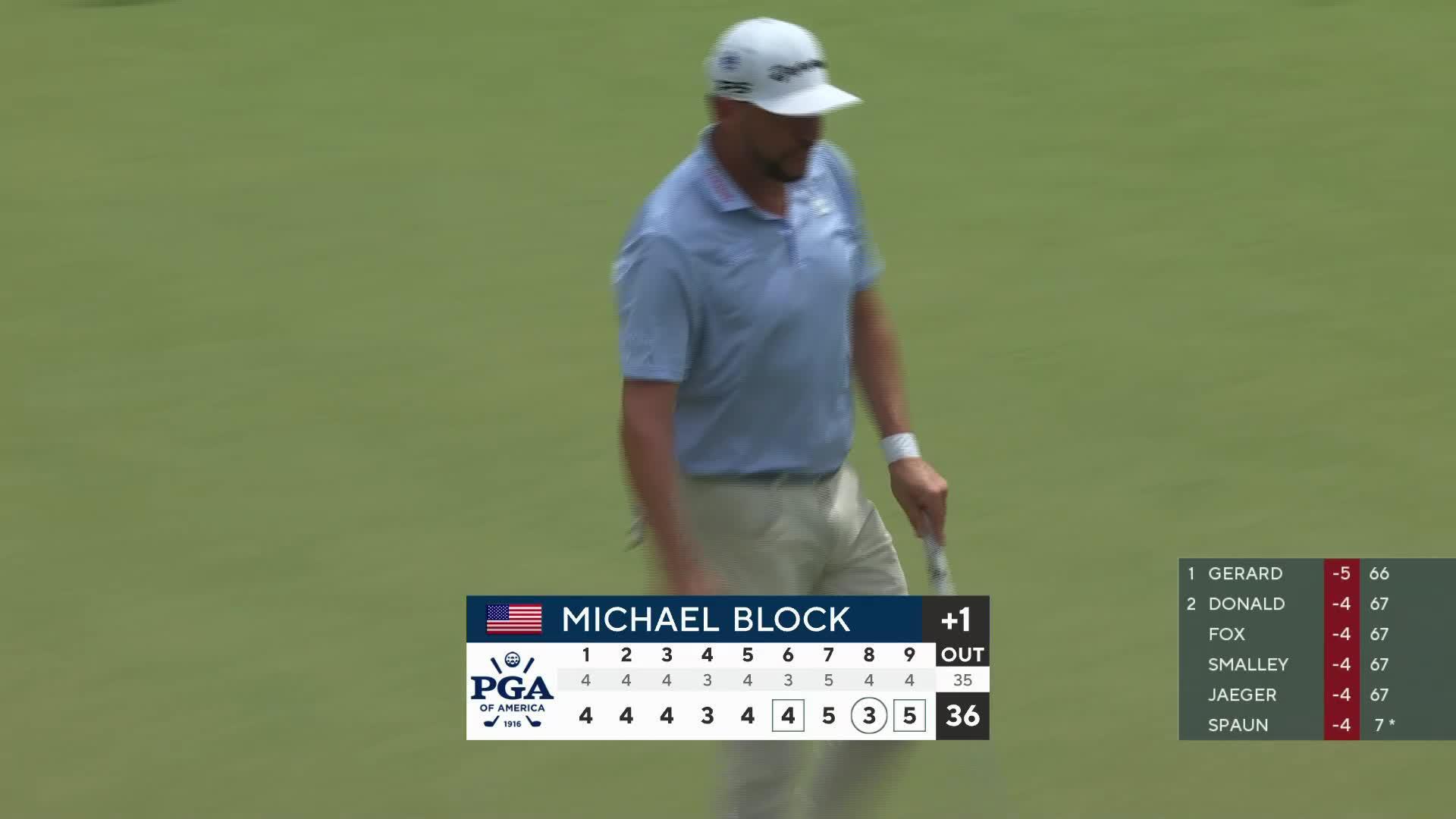 Michael Block 5th Shot on No. 9 Hole - 2025 PGA Championship Round 1 | PGA Championship