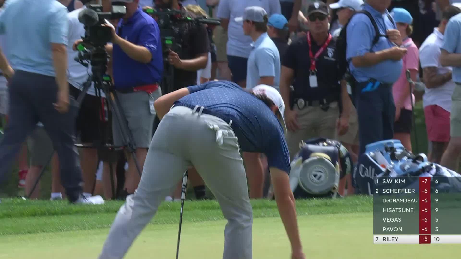 Davis Riley 4th Shot on No. 10 Hole - 2025 PGA Championship Round 3 ...