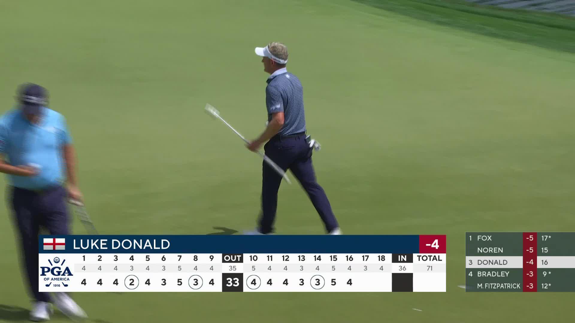 Luke Donald 4th Shot on No. 16 Hole - 2025 PGA Championship Round 1 | PGA Championship