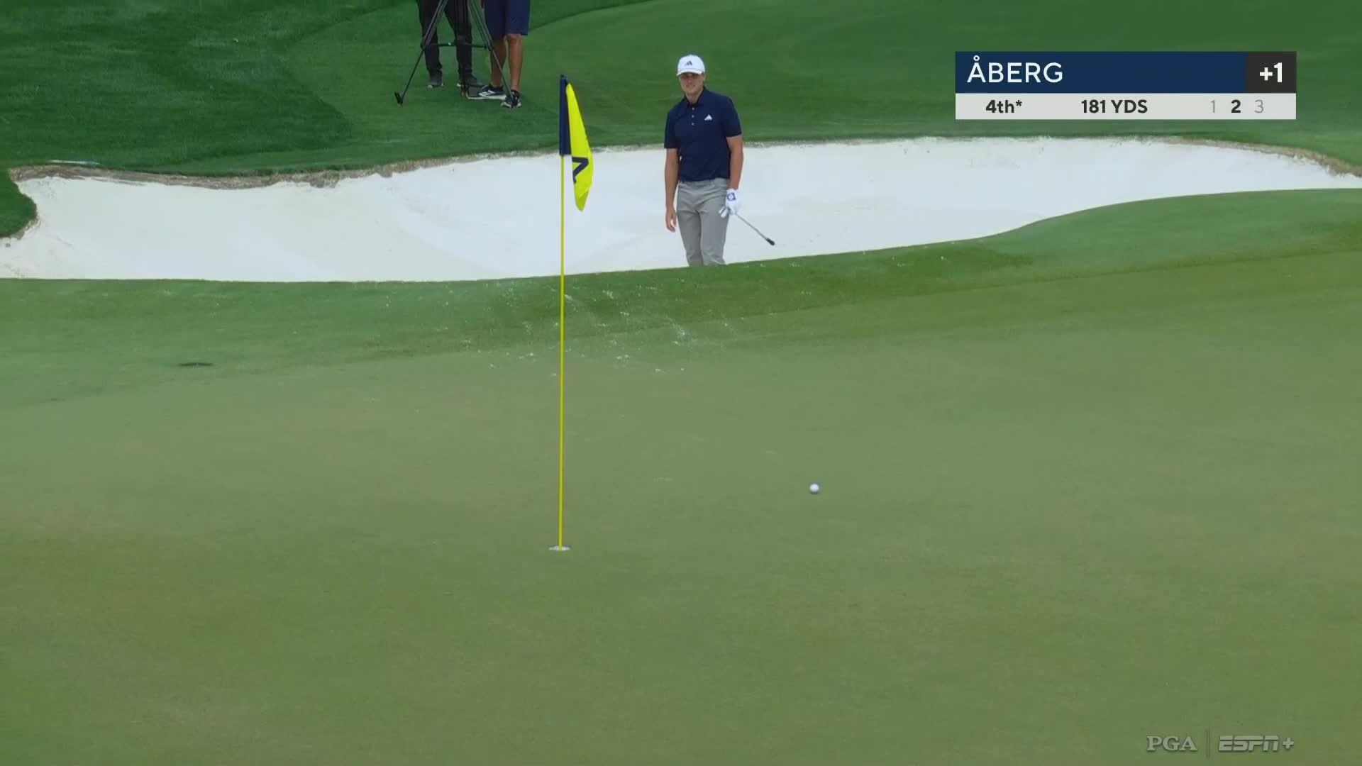 Ludvig Åberg 2nd Shot on No. 4 Hole - 2025 PGA Championship Round 2 | PGA Championship