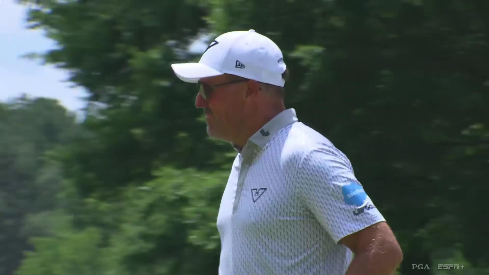 Phil Mickelson 3rd Shot on No. 9 Hole - 2025 PGA Championship Round 1 | PGA Championship