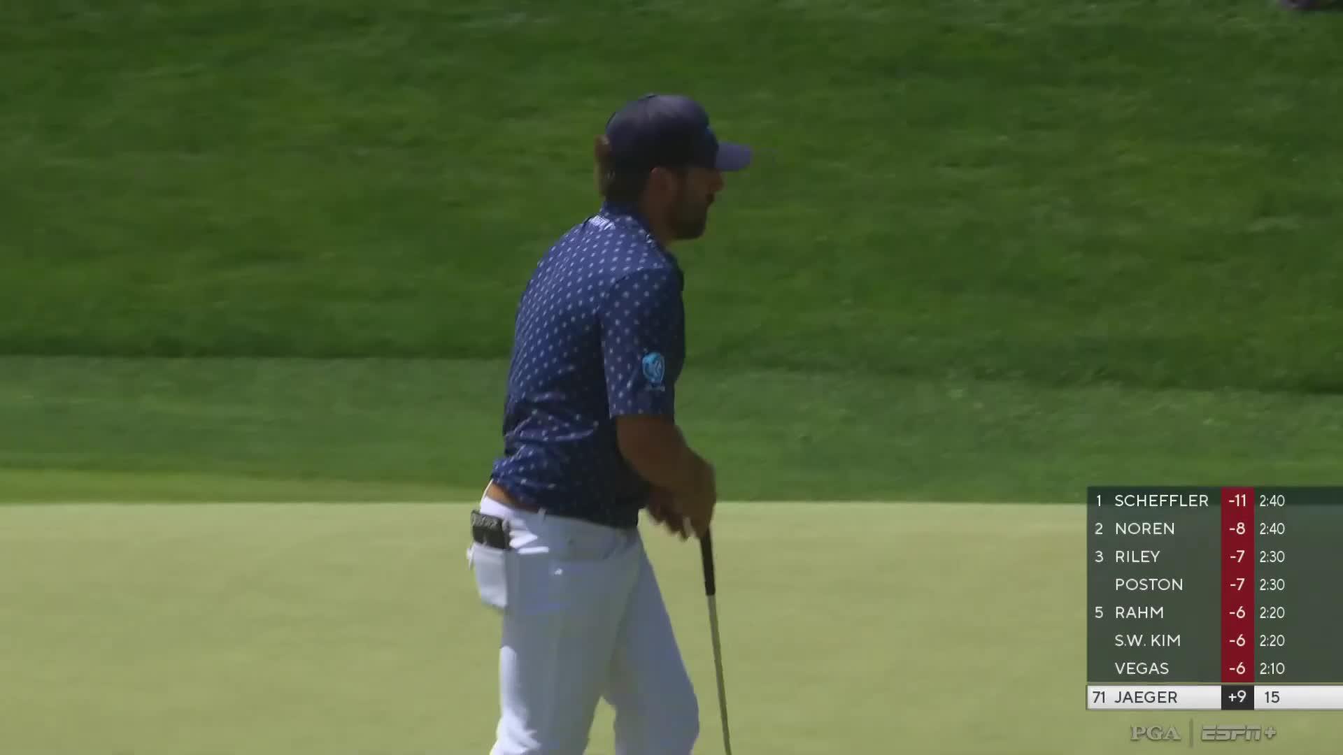 Stephan Jaeger 5th Shot on No. 15 Hole - 2025 PGA Championship Round 4 ...