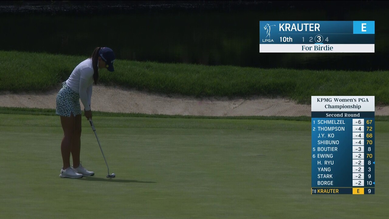 Aline Krauter 3rd Shot of the 10th Hole in the 2024 KPMG Women's PGA Championship Round 2 | KPMG ...
