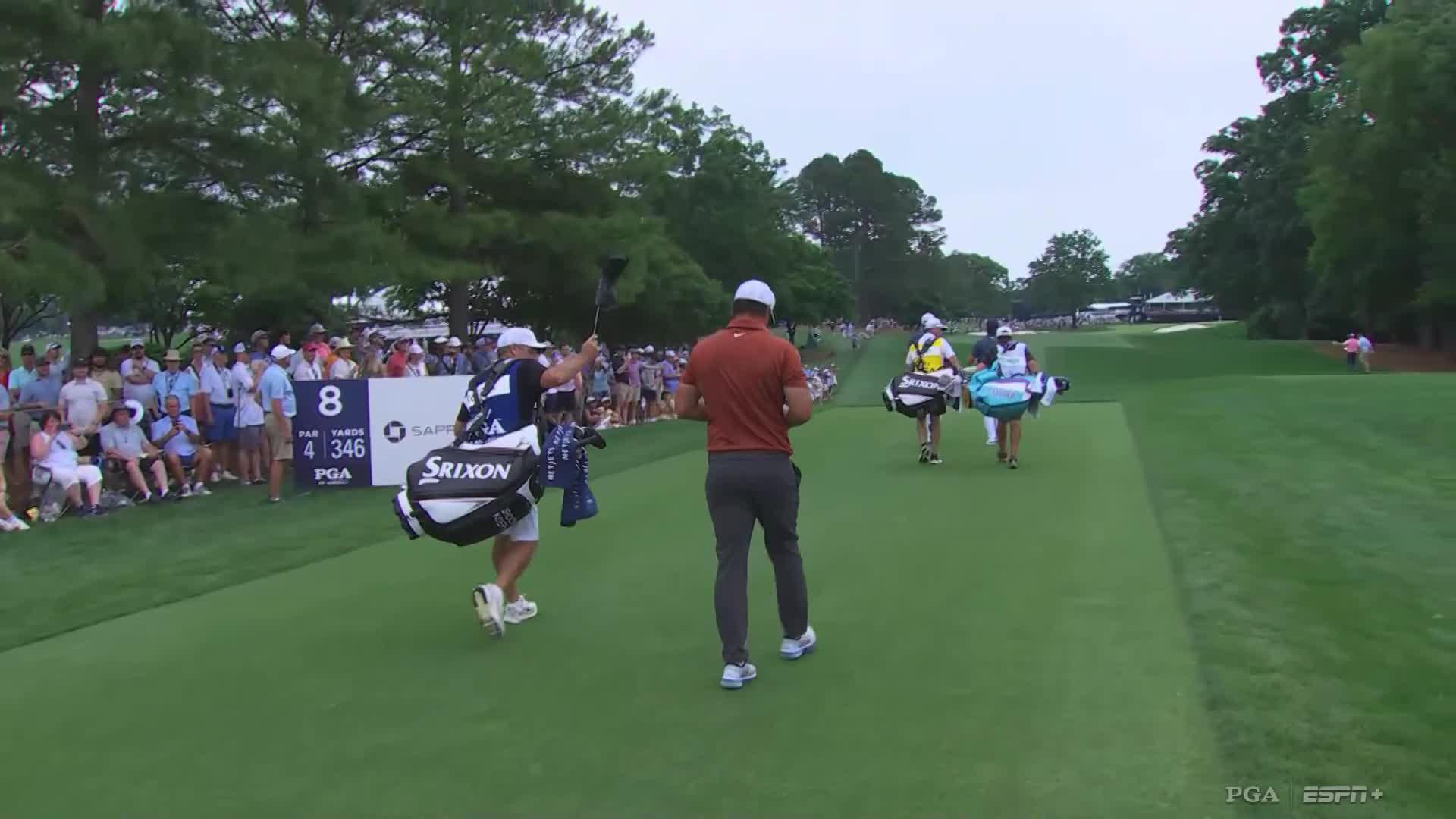 Brooks Koepka 1st Shot on No. 8 Hole - 2025 PGA Championship Round 2 | PGA Championship
