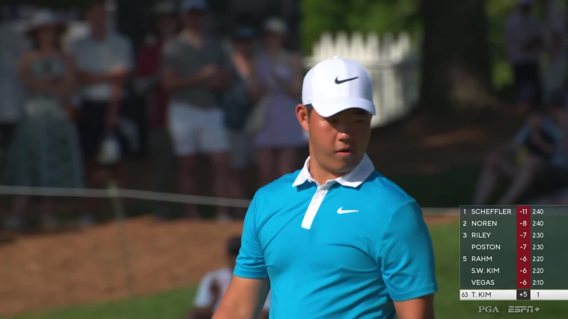 Tom Kim 3rd Shot on No. 2 Hole - 2025 PGA Championship Round 4 | PGA Championship