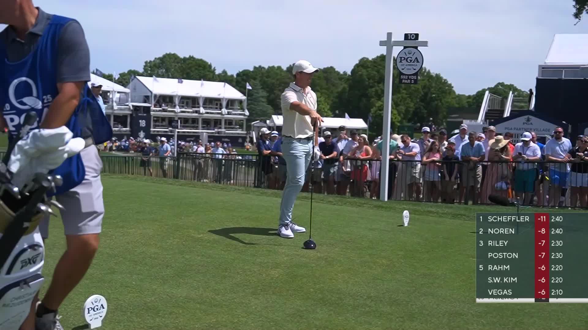 Rory McIlroy 1st Shot on No. 10 Hole - 2025 PGA Championship Round 4 | PGA Championship