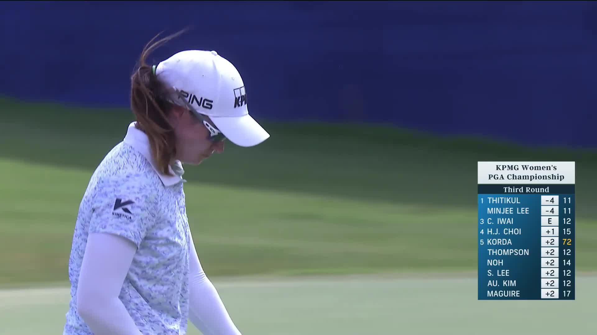 Leona Maguire 3rd Shot on No. 18 Hole - 2025 KPMG Women's PGA Championship Round 3 | KPMG Women ...