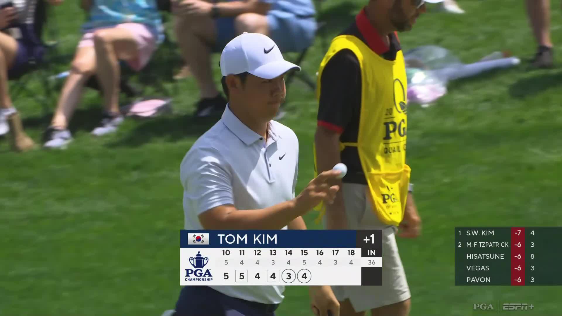 Tom Kim 4th Shot on No. 15 Hole - 2025 PGA Championship Round 3 | PGA Championship