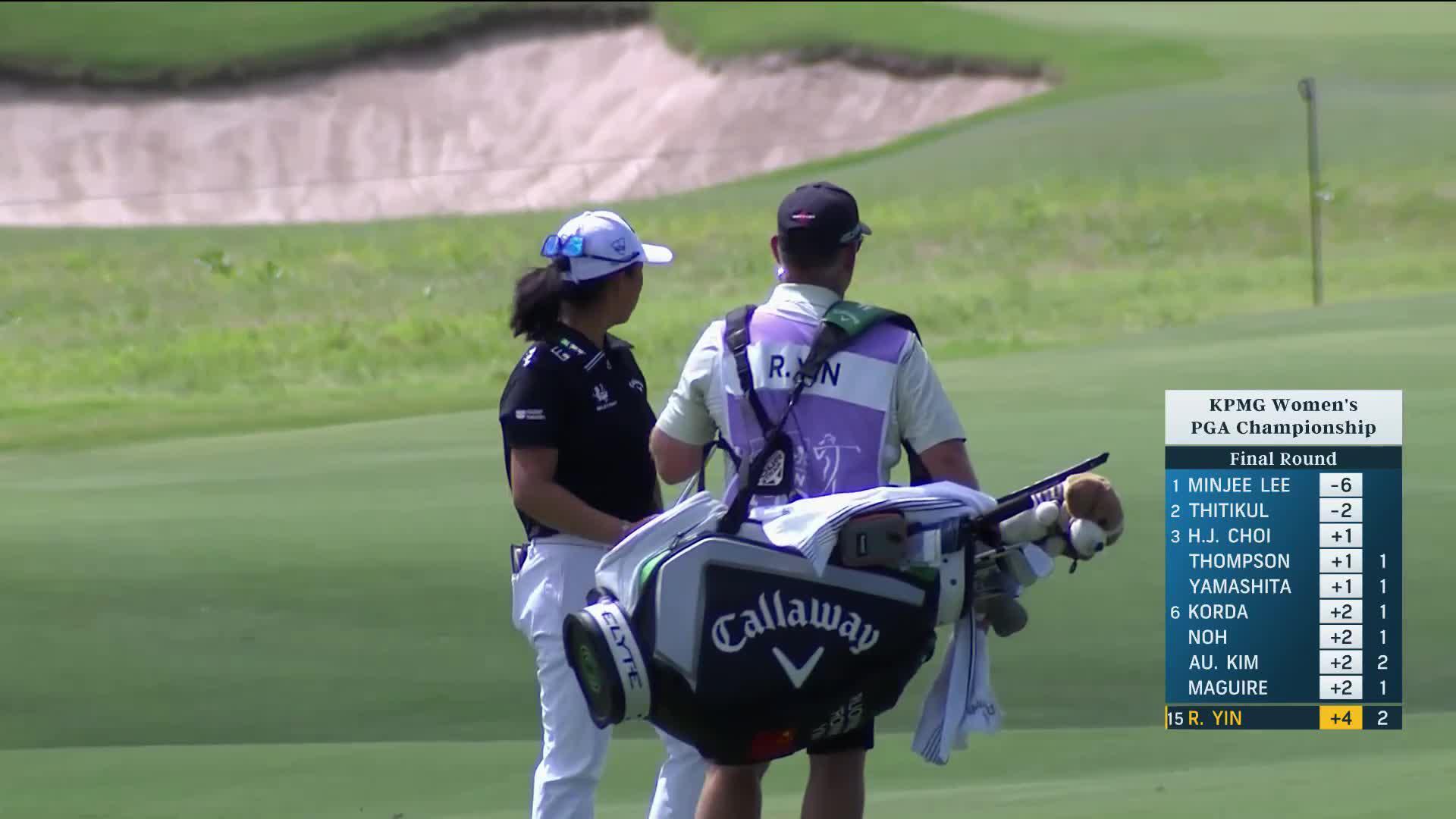 Ruoning Yin 3rd Shot on No. 3 Hole - 2025 KPMG Women's PGA Championship Round 4 | KPMG Women's ...