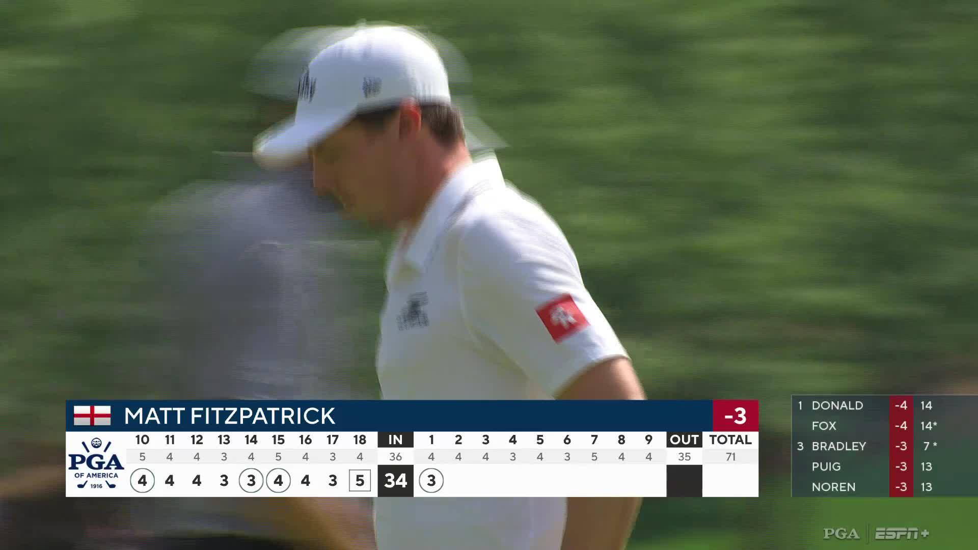 Matt Fitzpatrick 3rd Shot on No. 1 Hole - 2025 PGA Championship Round 1 ...