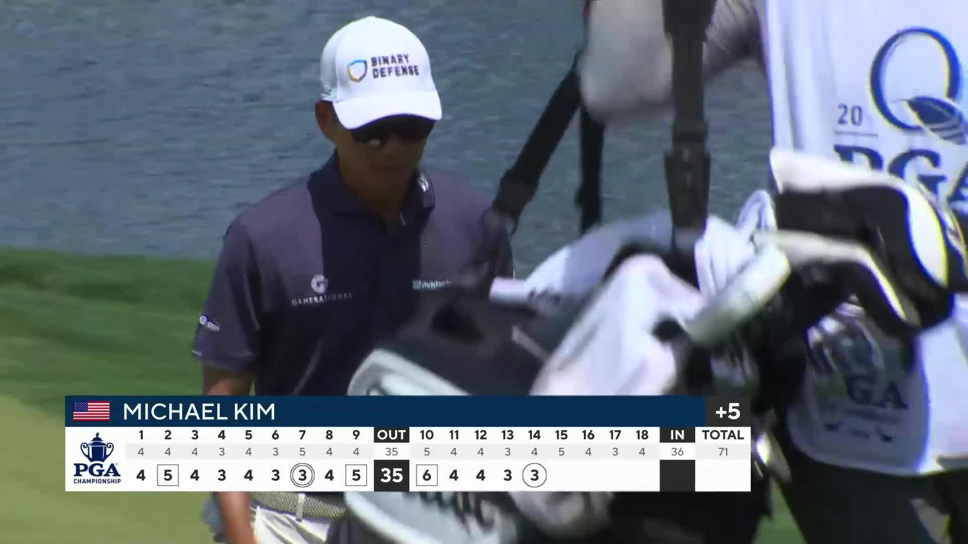 Michael Kim 3rd Shot on No. 14 Hole - 2025 PGA Championship Round 4 | PGA Championship