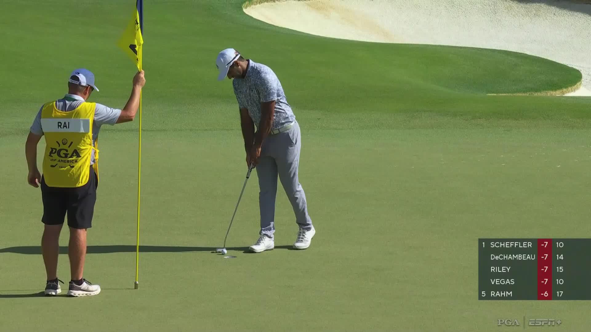 Aaron Rai 4th Shot on No. 14 Hole - 2025 PGA Championship Round 3 | PGA ...