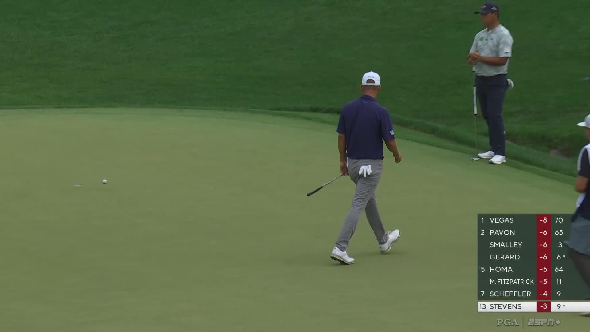 Sam Stevens 3rd Shot on No. 18 Hole - 2025 PGA Championship Round 2 ...