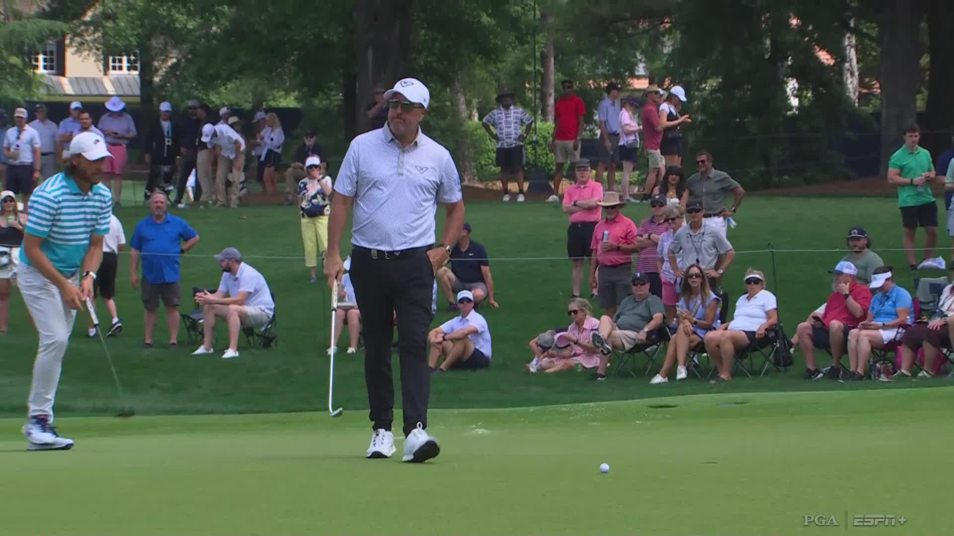 Phil Mickelson 3rd Shot on No. 4 Hole - 2025 PGA Championship Round 1 | PGA Championship
