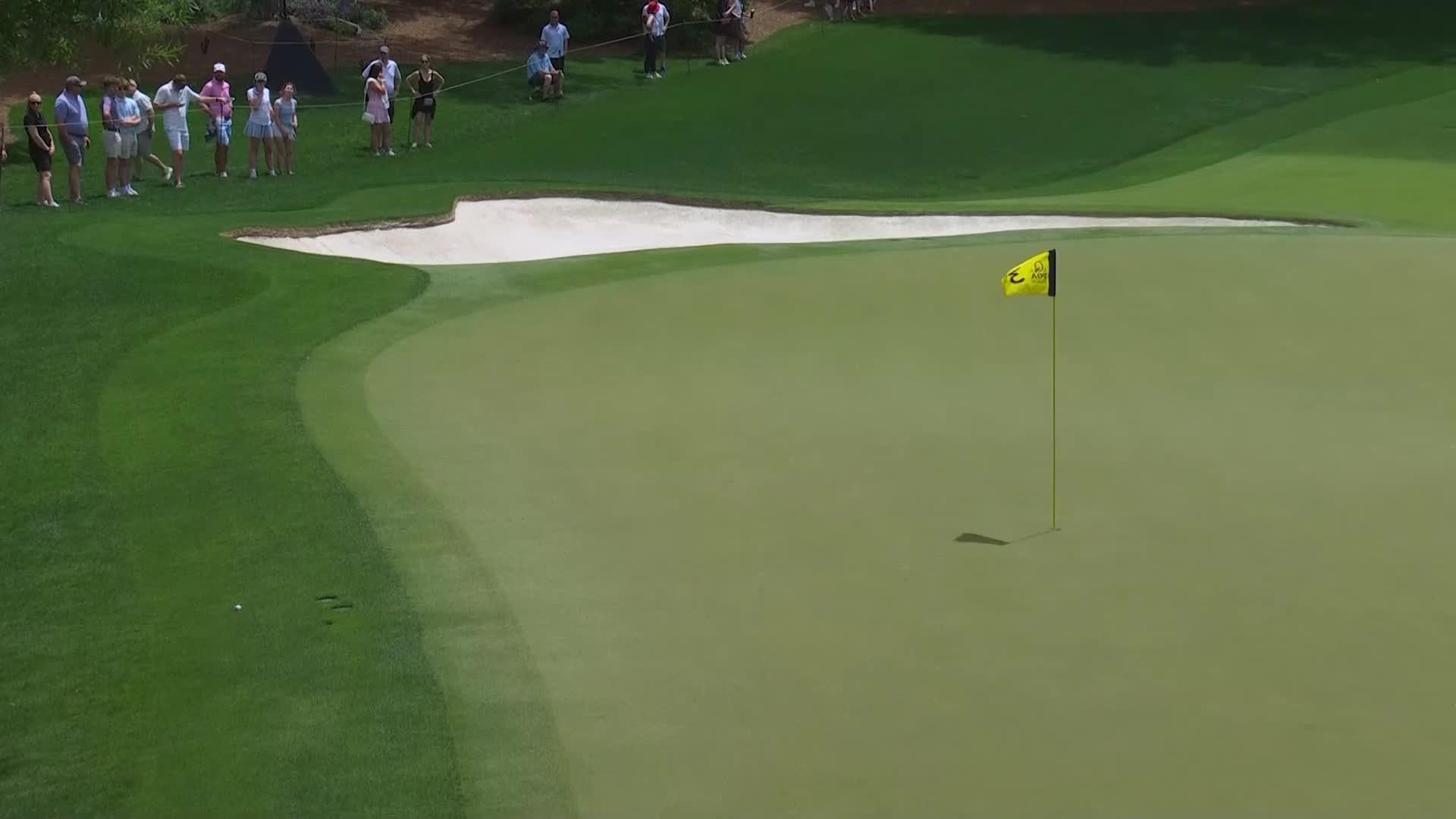 Jon Rahm 2nd Shot on No. 3 Hole - 2025 PGA Championship Round 3 | PGA Championship