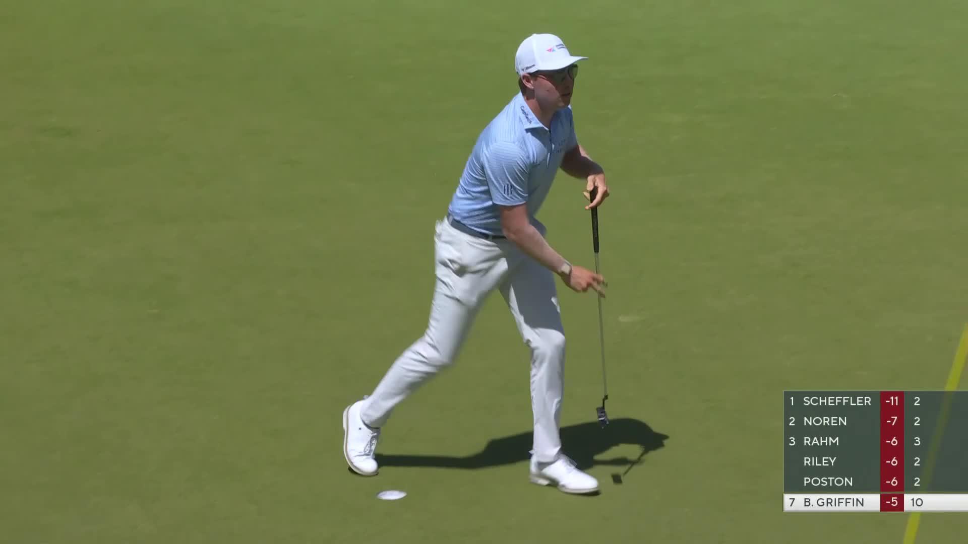 Ben Griffin 5th Shot on No. 11 Hole - 2025 PGA Championship Round 4 ...