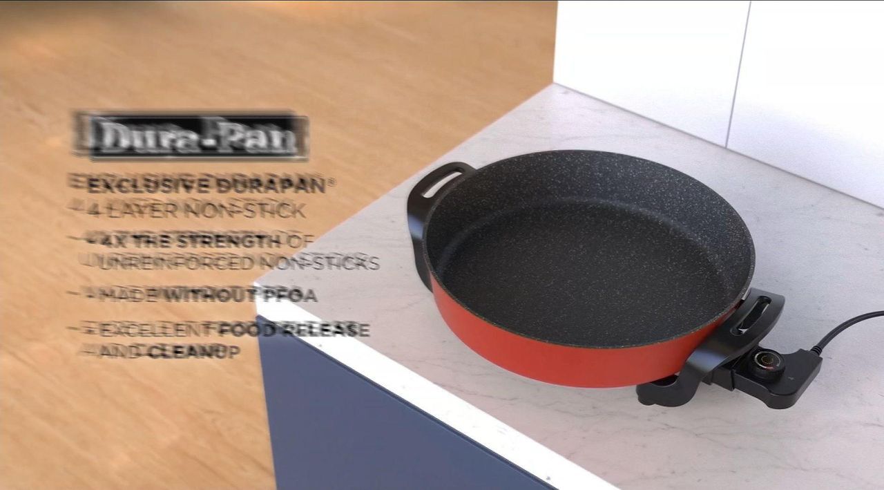 Curtis Stone 14" 6.2qt Dura-Pan Nonstick Electric Skillet | HSN