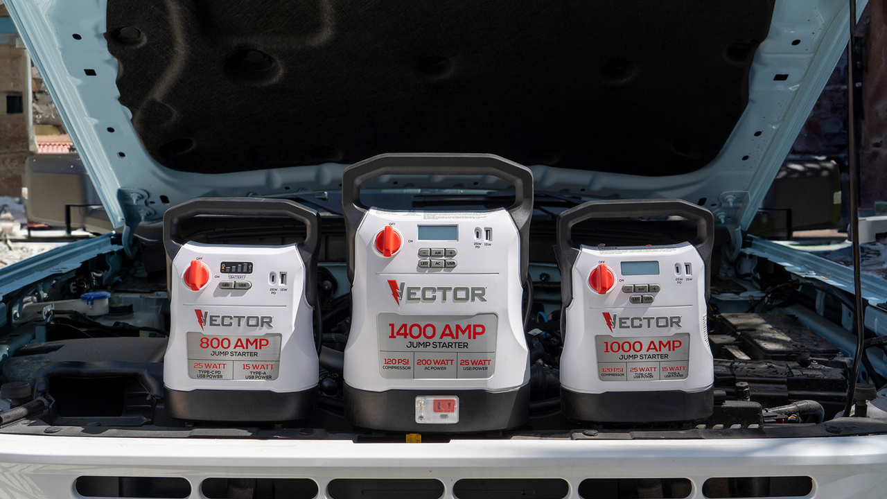 VECTOR 1000 Amp Jump Starter, Compressor, USB Power VECJ1C - The Home Depot