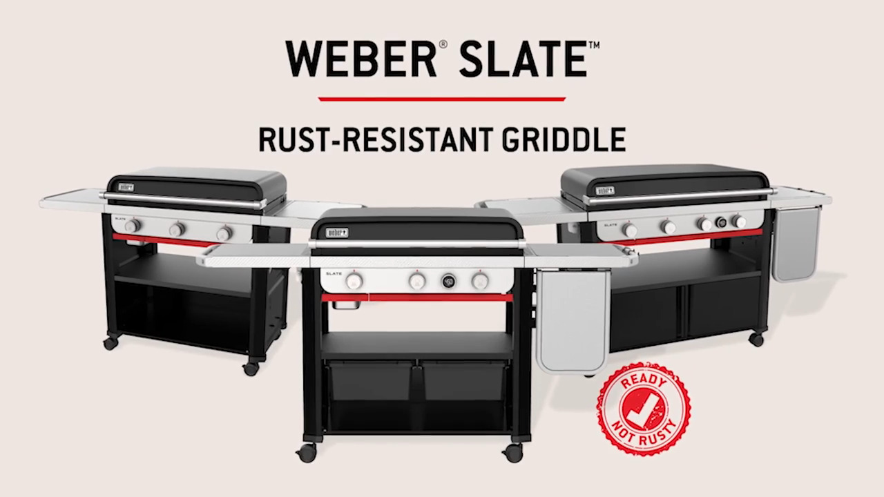 Weber Slate Griddle 4-Burner Liquid Propane Gas 36 in. Flat Top Grill ...