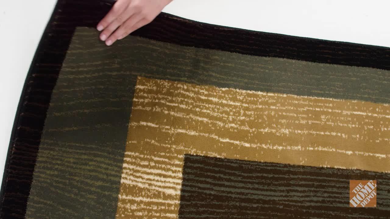 PRIVATE BRAND UNBRANDED Bazaar Gal Black/Brown 5 ft. x 7 ft. Geometric ...