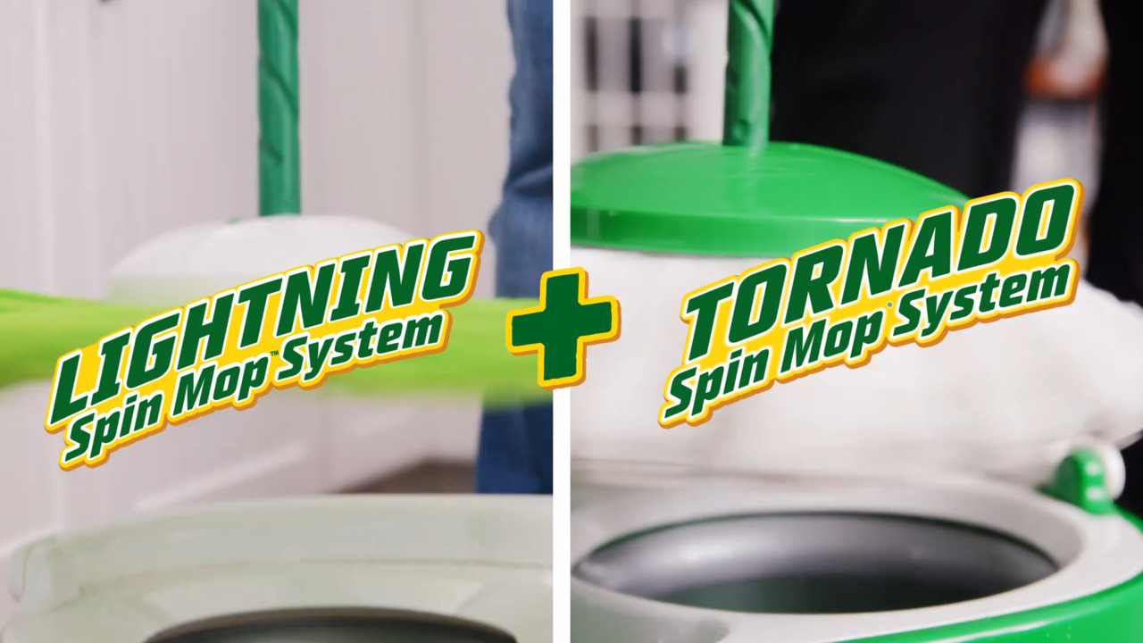 Libman Tornado Spin Mop with Bucket Cleaning System, Microfiber Spin Mop Head, Machine Washable ...