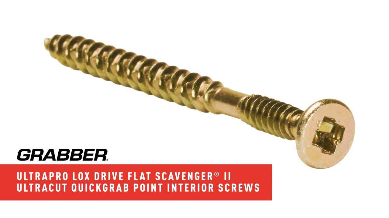 Grabber #9 x 2 1/2 in. UltraPro LOX Drive, Flat Scavenger II Grabber #9 x 2 1/2 in. UltraPro LOX Drive, Flat Scavenger II