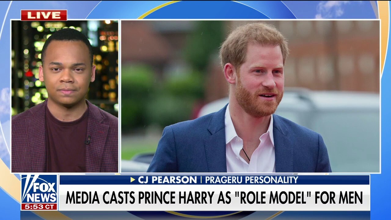 CJ Pearson rips 'beta male' Prince Harry as media cast him as 'role model' | Fox News Video