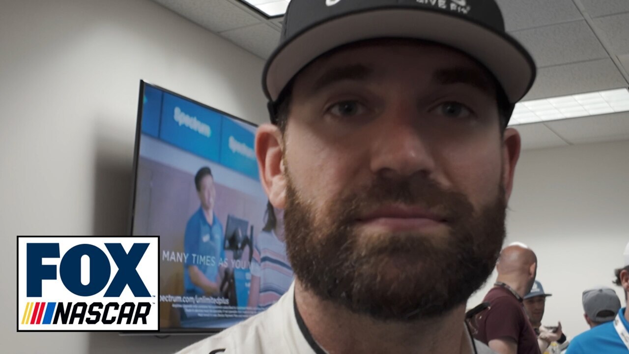 Corey LaJoie on the new right-side rear window fin/air deflector ...