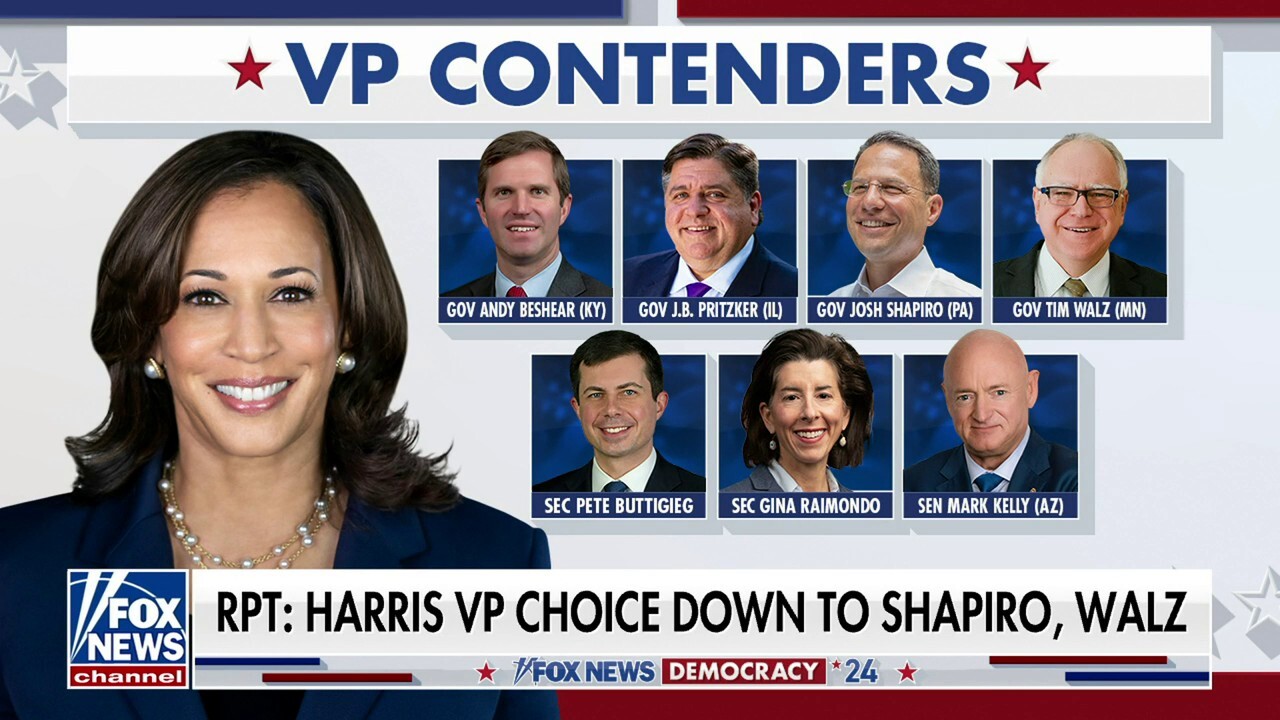 Harris VP choice down to either Shapiro or Walz: Report | Fox News Video
