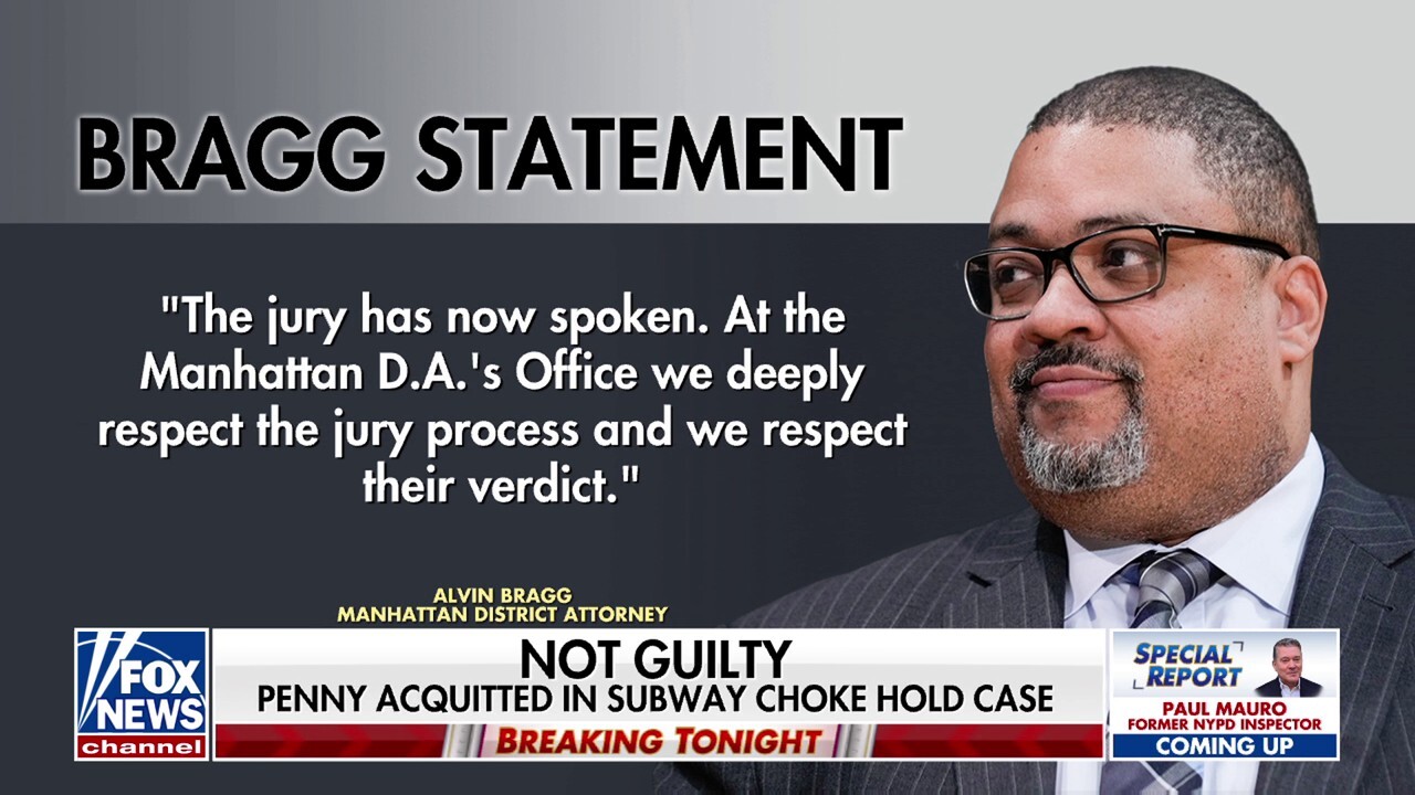Manhattan DA Alvin Bragg reacts to the Daniel Penny case verdict | Fox News Video