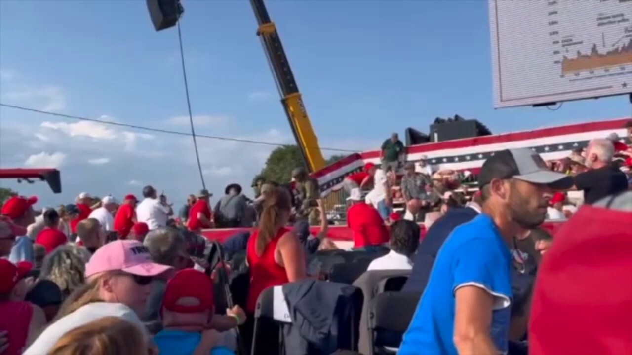 Body carried out of Trump rally where apparent shots were fired | Fox News Video
