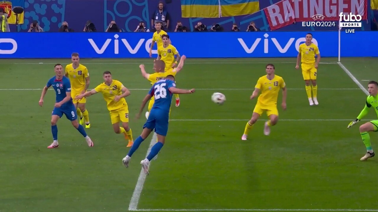 Ivan Schranz's header in 16' gives Slovakia a 1-0 lead vs. Ukraine ...