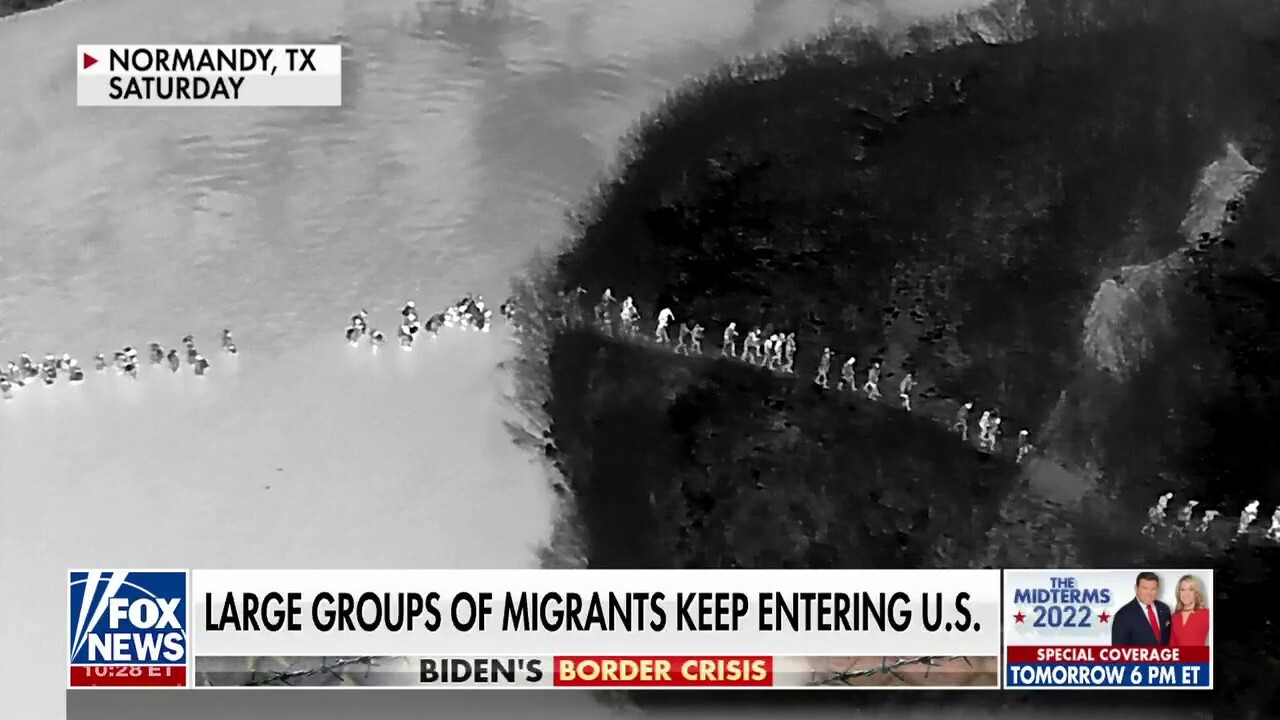 Drone Footage Shows Migrants Streaming Across Southern Border At Eagle Drone Footage Shows Migrants Streaming Across Southern Border At Eagle