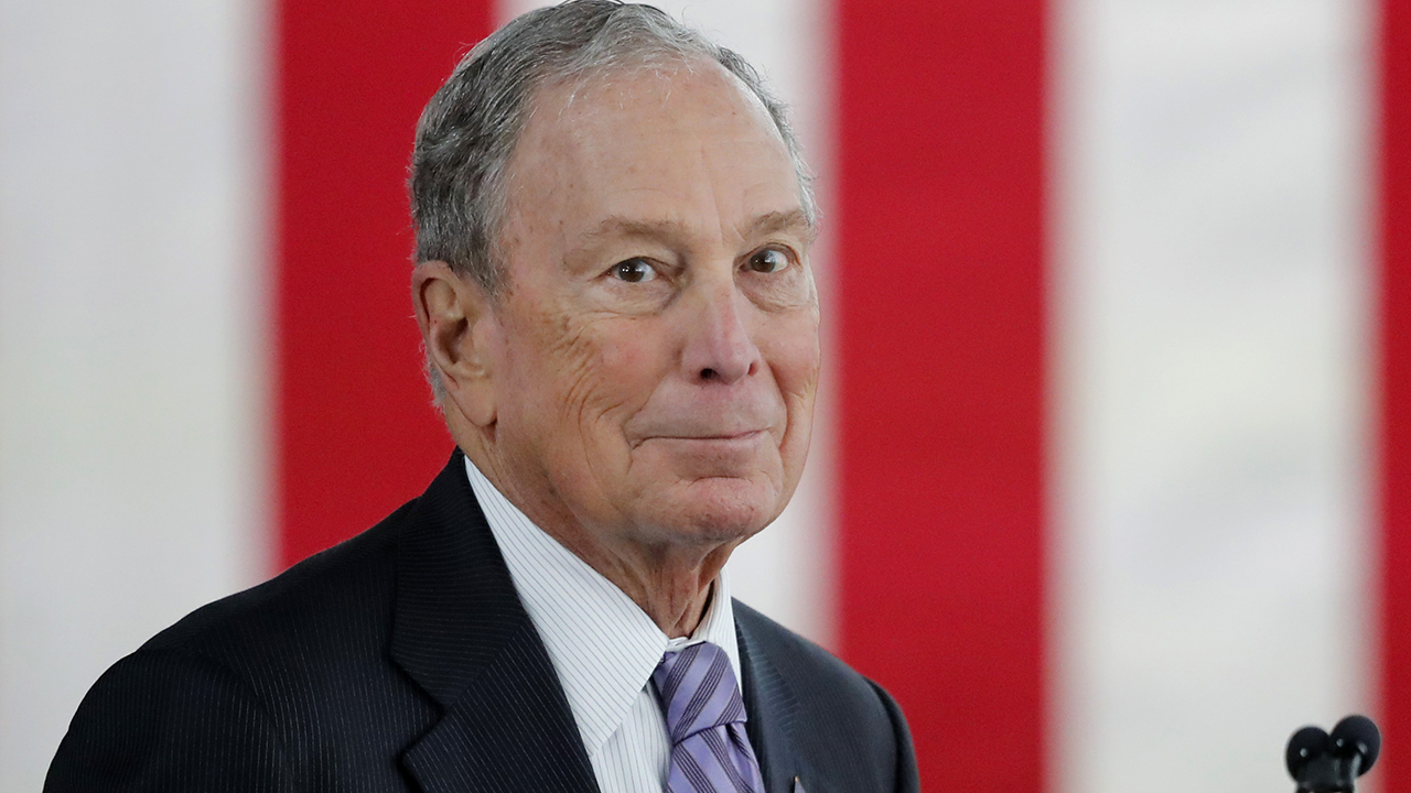 Bloomberg joins debate stage for first time in Nevada | Fox News Video