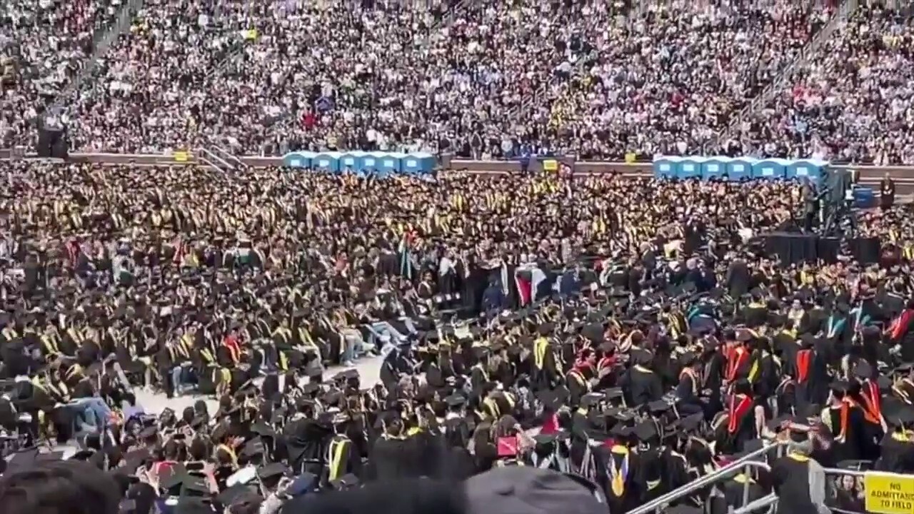 Anti-Israel protesters interrupt commencement at University of Michigan ...