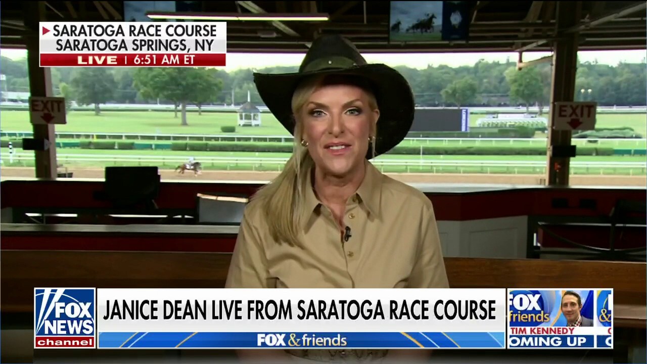 Janice Dean reports live from Saratoga race course | Fox News Video