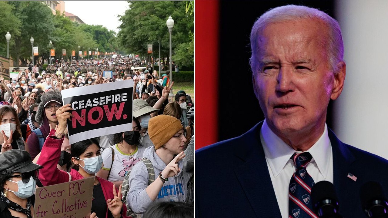 Biden faces criticism for anti-Israel campus demonstration response | Fox News Video