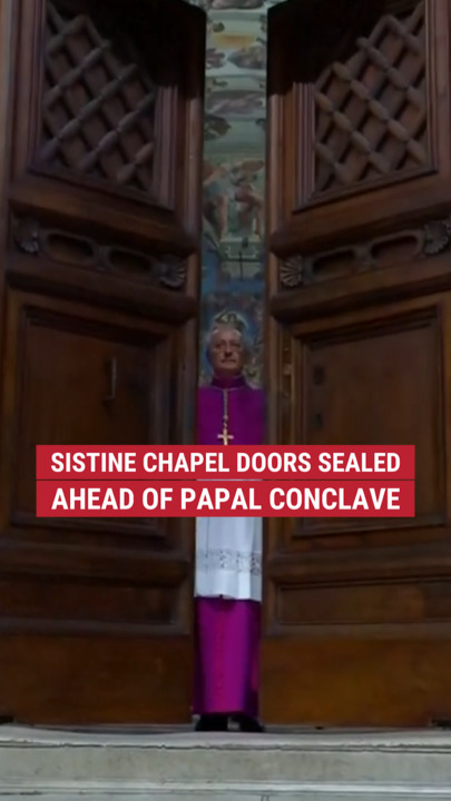 Sistine Chapel doors sealed ahead of papal conclave | Fox News Video