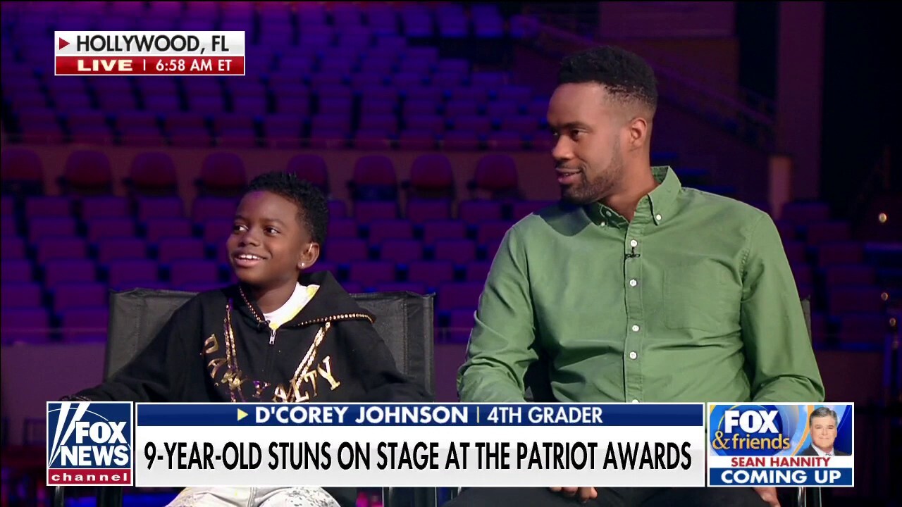 9-year-old D'Corey Johnson hits the red carpet at Fox Nation's Patriot ...