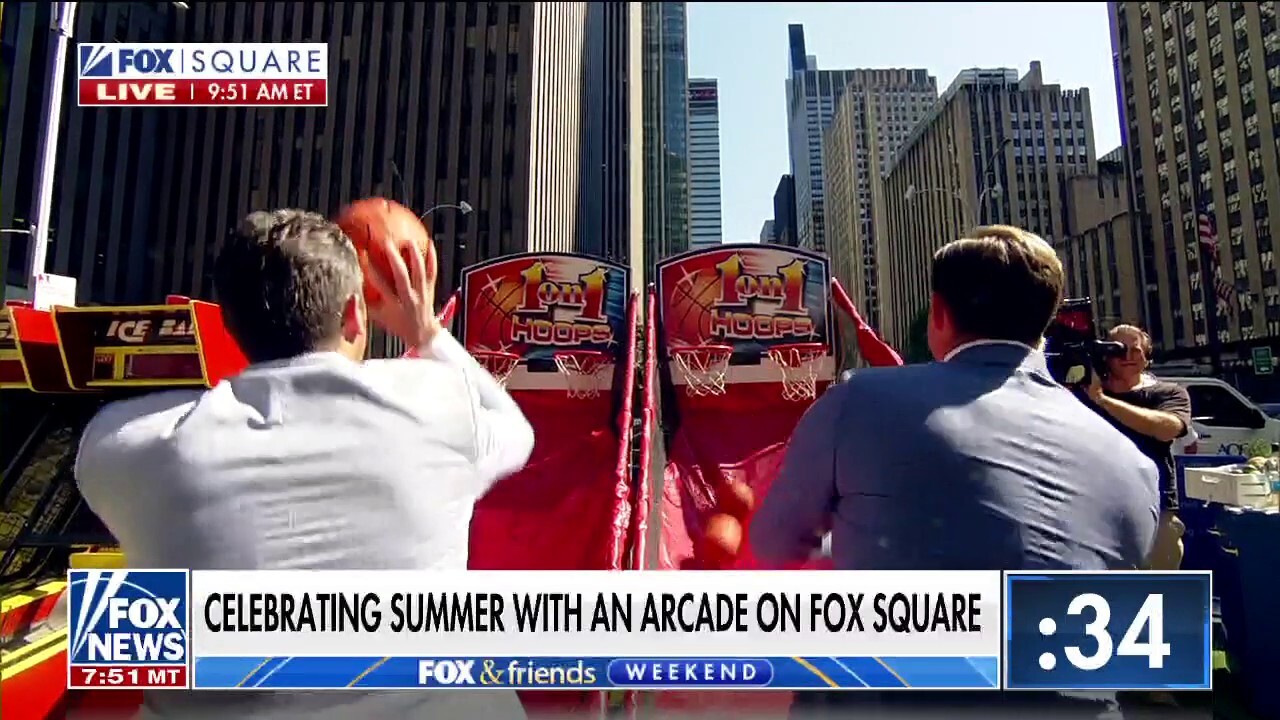 Fox personalities shoot hoops as they celebrate summer with arcade ...