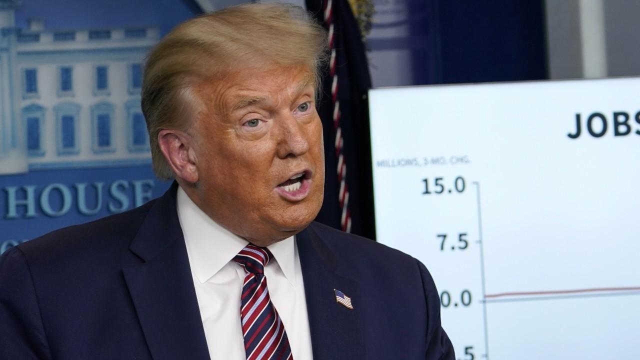 President Trump touts 'strong V' recovery of sectors of the US economy ...