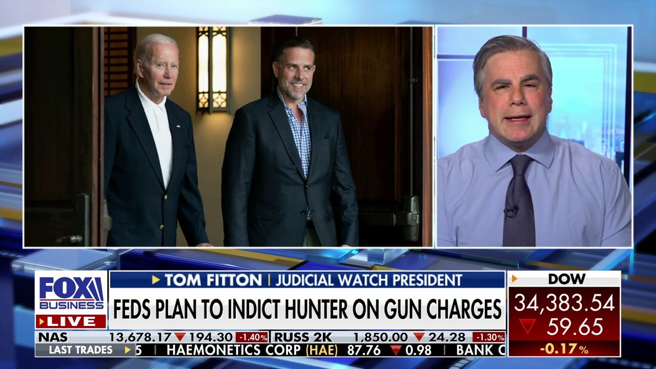 Hunter Biden's looming indictment highlights DOJ corruption: Tom Fitton | Fox Business Video