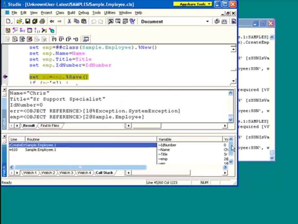 Caché Objects Debugging - InterSystems Video Portal